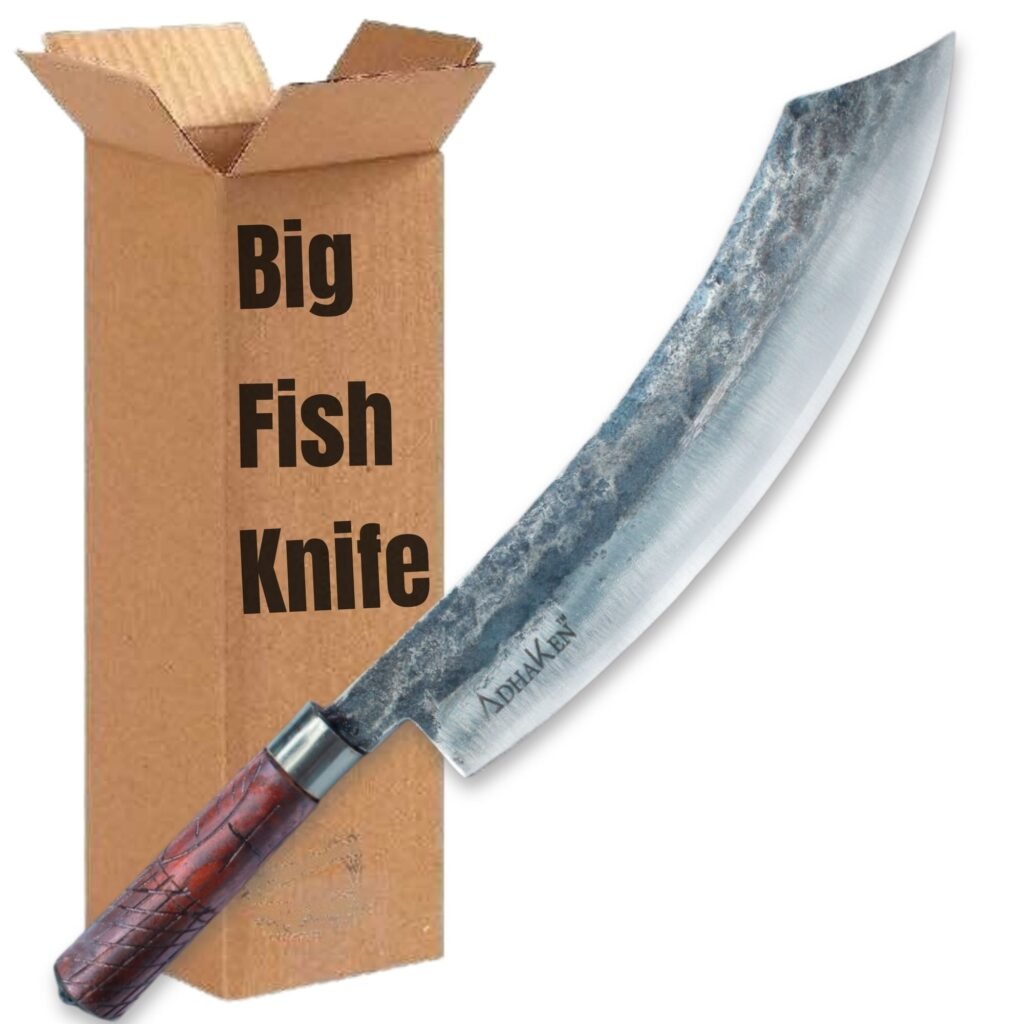 Handmade Big Fish Cutting Knife 550 Gram - AUTHENTIC RAMPURI KNIVES